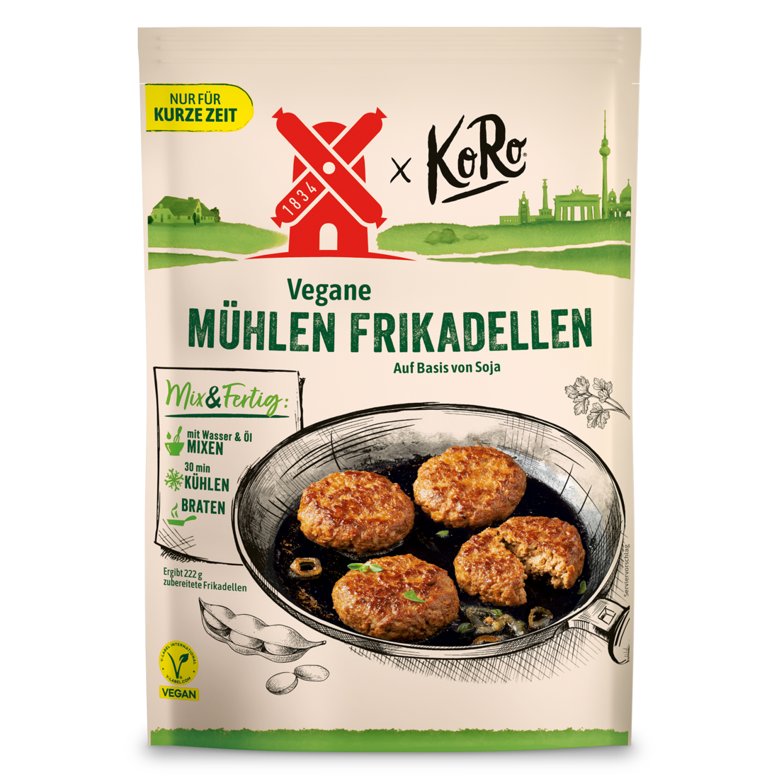 Mix & Fertig Vegane Mühlen Frikadellen x KoRo | Rügenwalder Mühle
