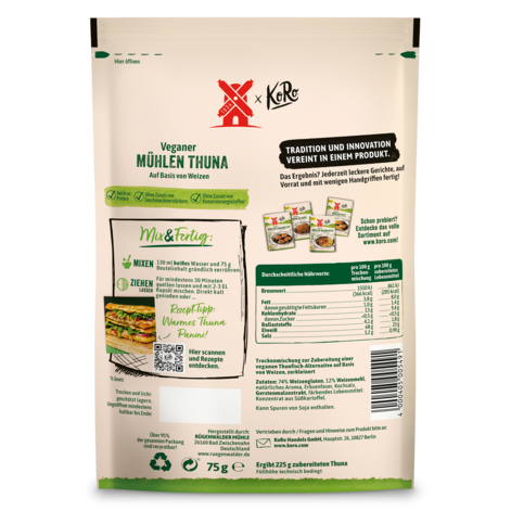 Mix & Fertig Veganer Mühlen Thuna x KoRo | Rügenwalder Mühle