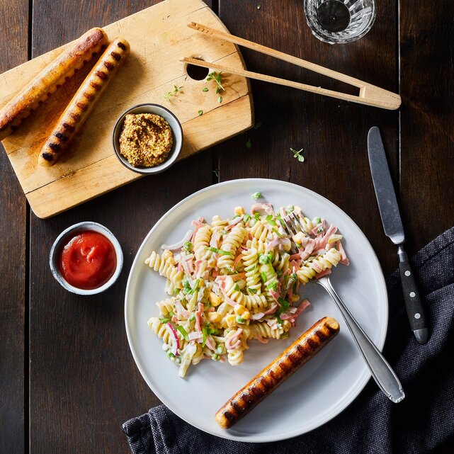 Veganer Schinken Spicker Nudelsalat | Rügenwalder Mühle