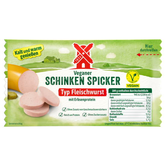 veganer Schinken Spicker Typ Fleischwurst | Rügenwalder Mühle