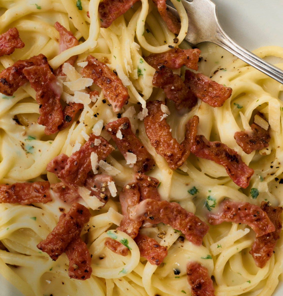Spannende Vegane Spaghetti Carbonara Ebenbild